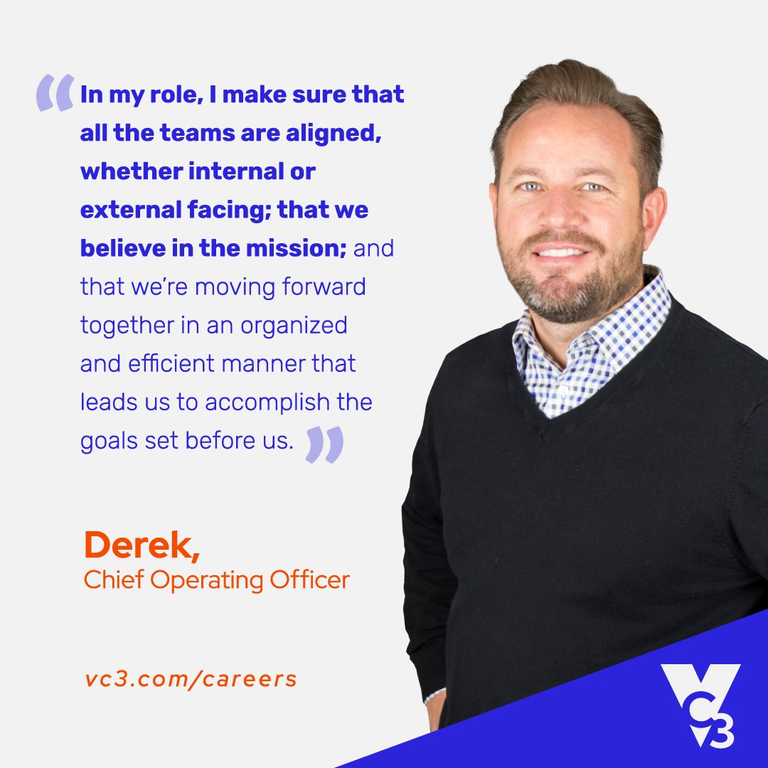 Energized by New Opportunity – A Spotlight on Derek | VC3