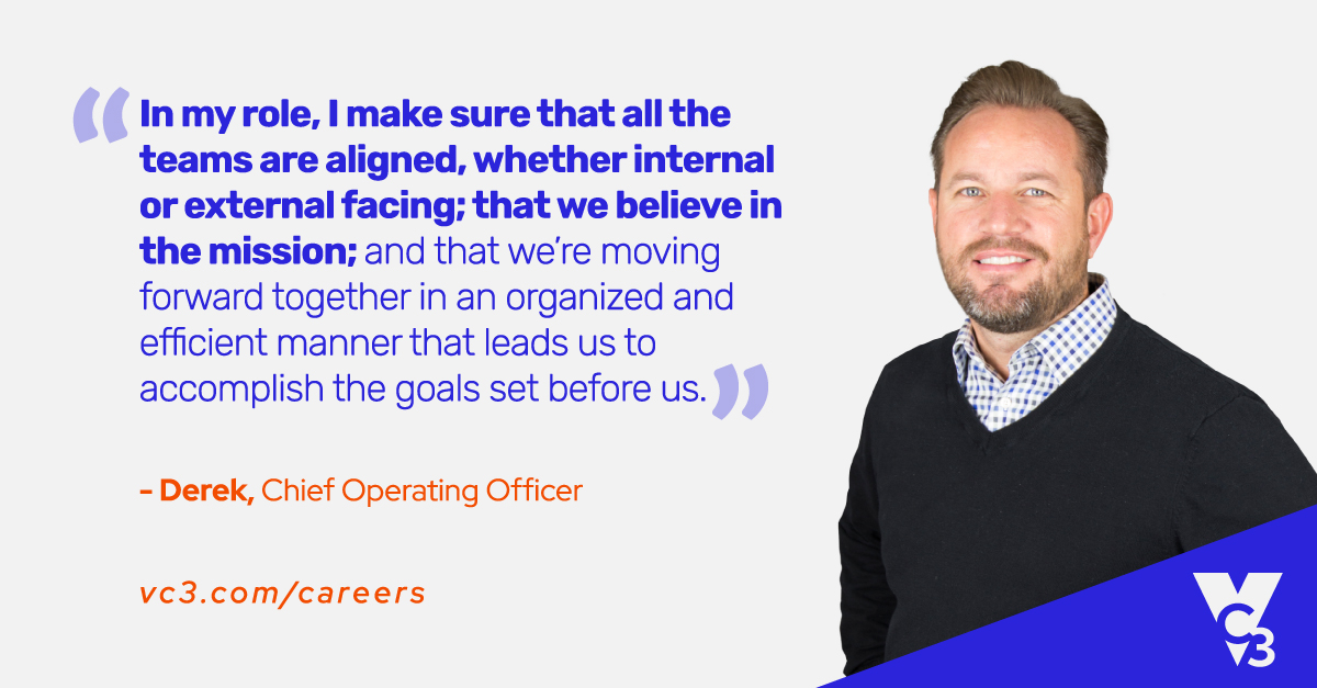 Energized by New Opportunity – A Spotlight on Derek | VC3